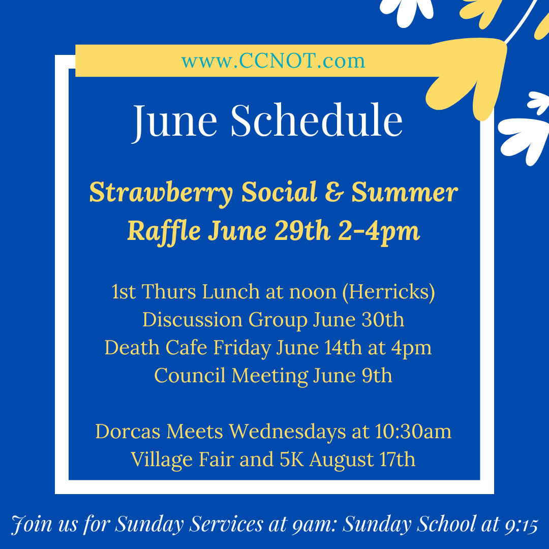 Month at a Glance: June – Community Church of North Orange & Tully